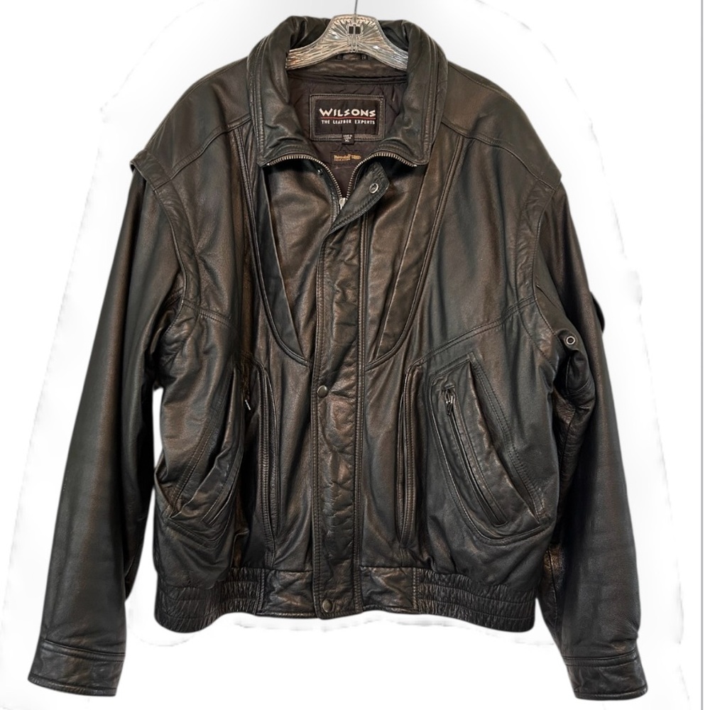 Wilsons Leather Bomber Flight Jacket Mens Xl With Rem… - Gem